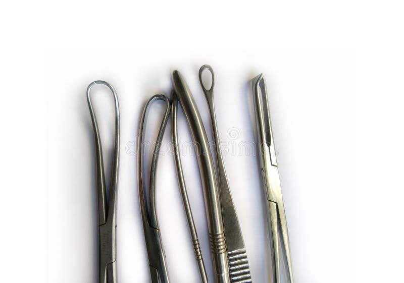 Surgical Instruments Isolated on the White Background Stock Image ...