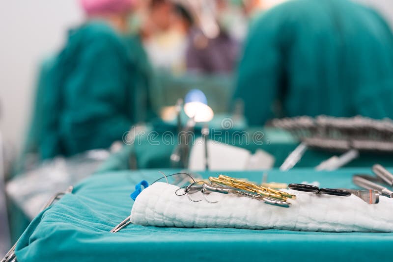 Surgical Instruments for Open Heart Surgery Stock Image - Image of room ...