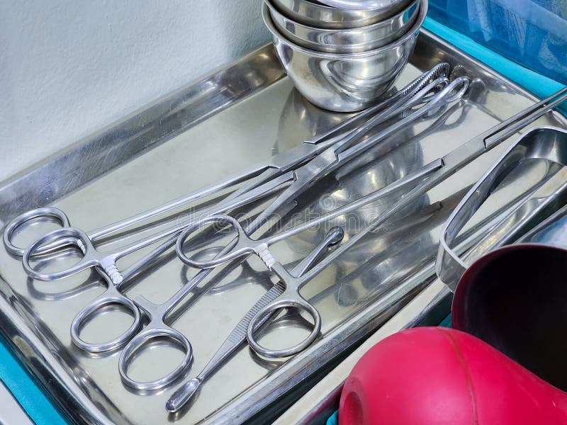 Surgical Instruments the Preparation Tray of the Operating Room Stock ...