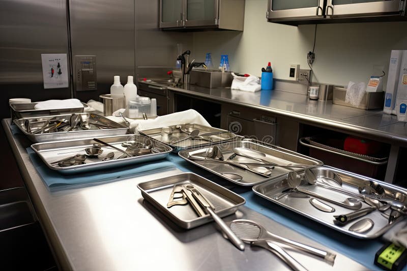 Surgical Instruments Sterilized and Ready for Use on the Operating ...