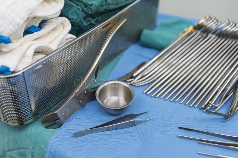Surgical Instruments for Open Heart Surgery Stock Image - Image of ...