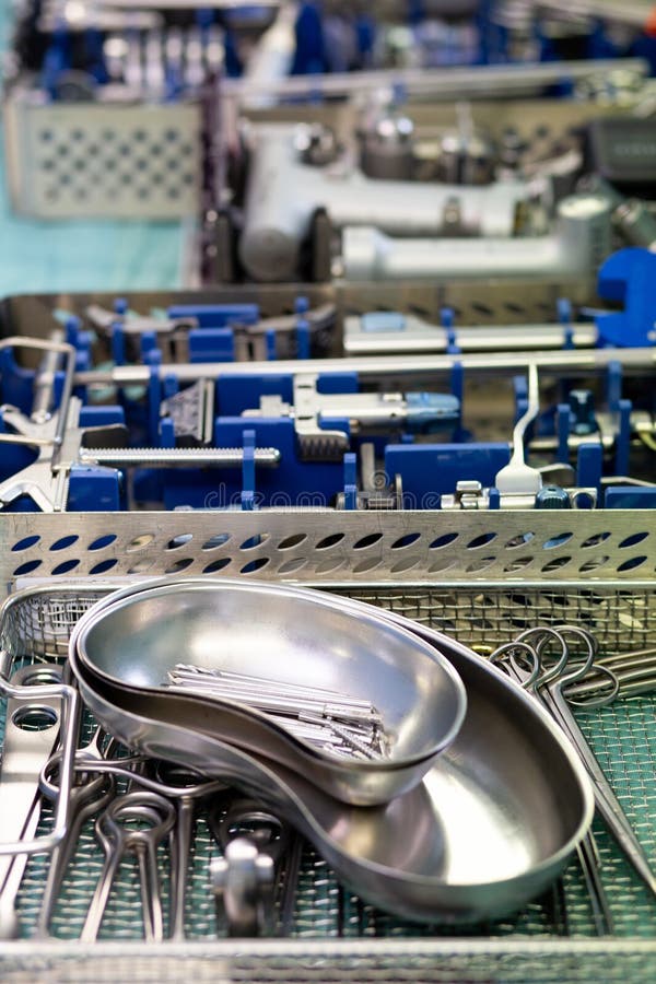 Surgical Instruments on Table Stock Image - Image of replacement ...
