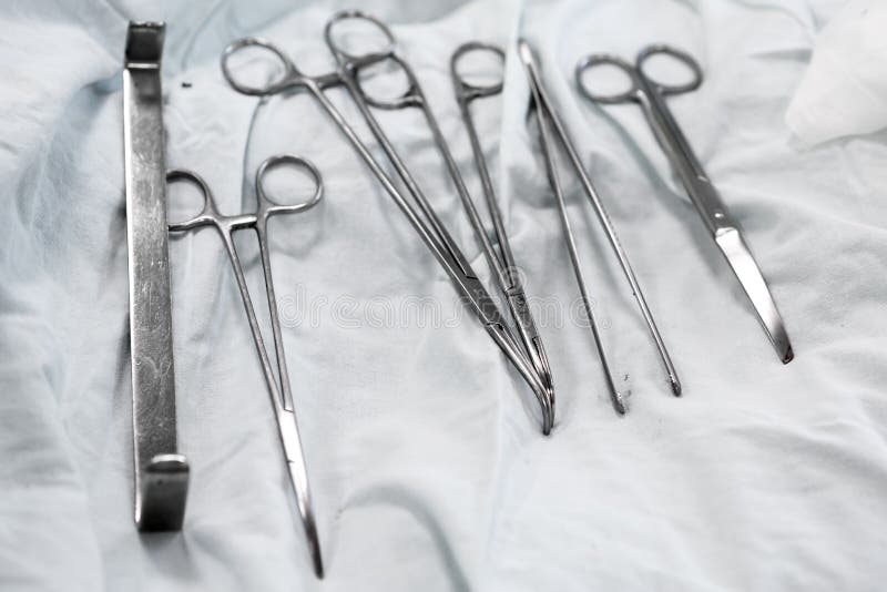 Surgical Instruments In The Operating Room Stock Image - Image of room ...