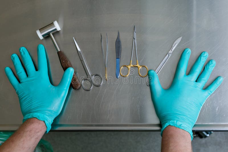 Medical Instruments. Plastic Surgery Stock Image - Image of blade ...