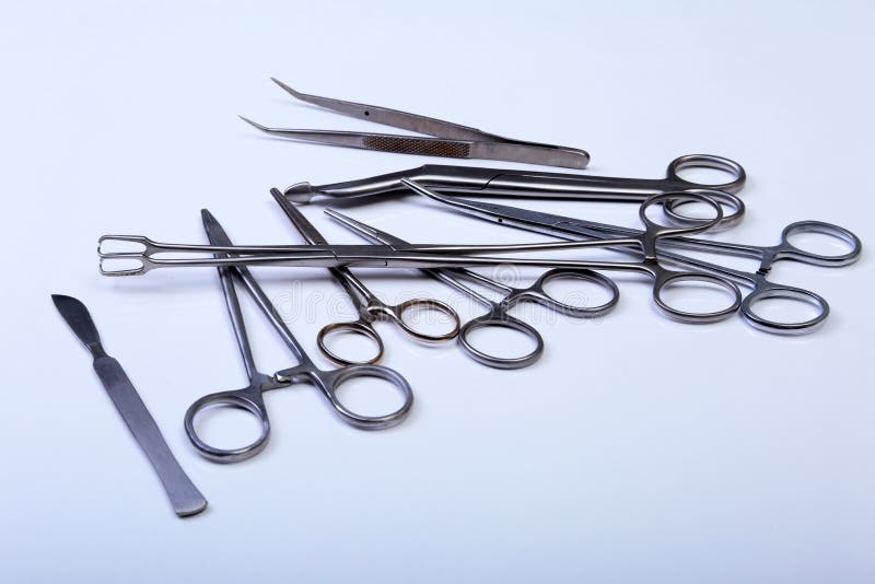 Surgical Instruments and Tools on Table for a Surgery Stock Photo ...