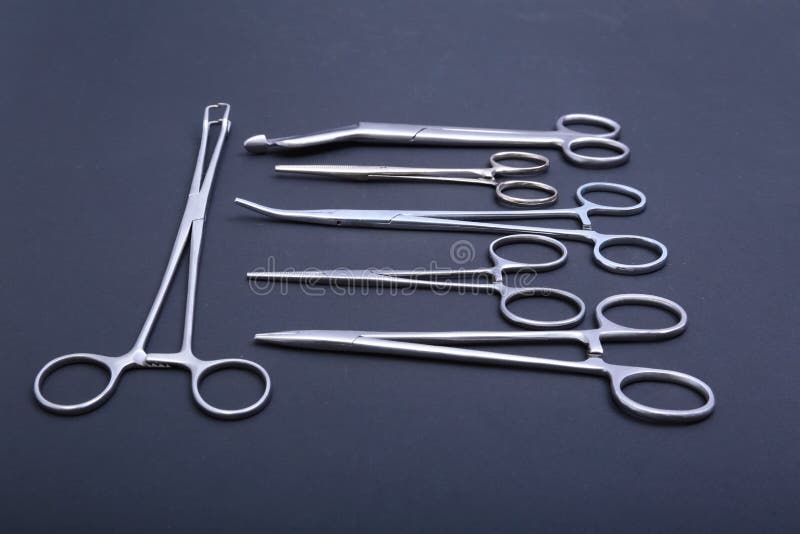 Surgical Instruments and Tools on Table for a Surgery Stock Image ...