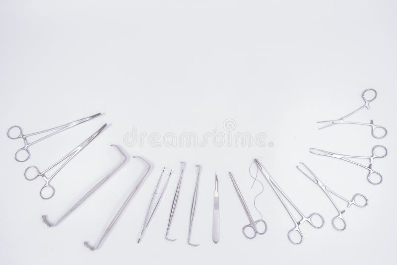 Surgical Instruments on White Background Stock Photo - Image of health ...