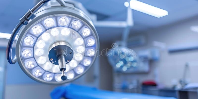 A Surgical Lamp, with Its Bright, Circular Array of Lights, Hangs ...