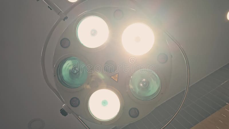 Modern Surgical LED Spotlight in Sterile Operating Theater Stock Video ...