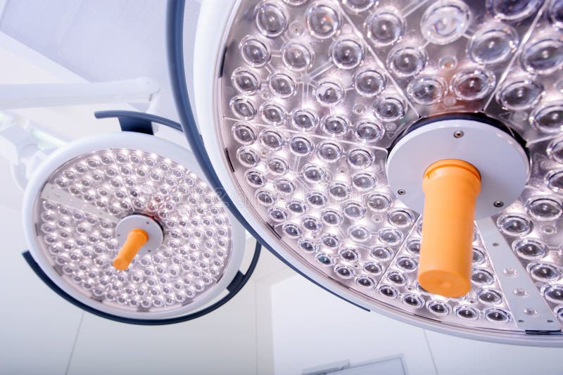 Surgical Lamps in Operation Room Stock Image - Image of lamp, operating ...