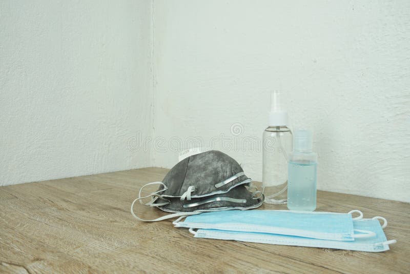 Surgical Mask with Alcohol Gel and Spray Stock Image - Image of ...