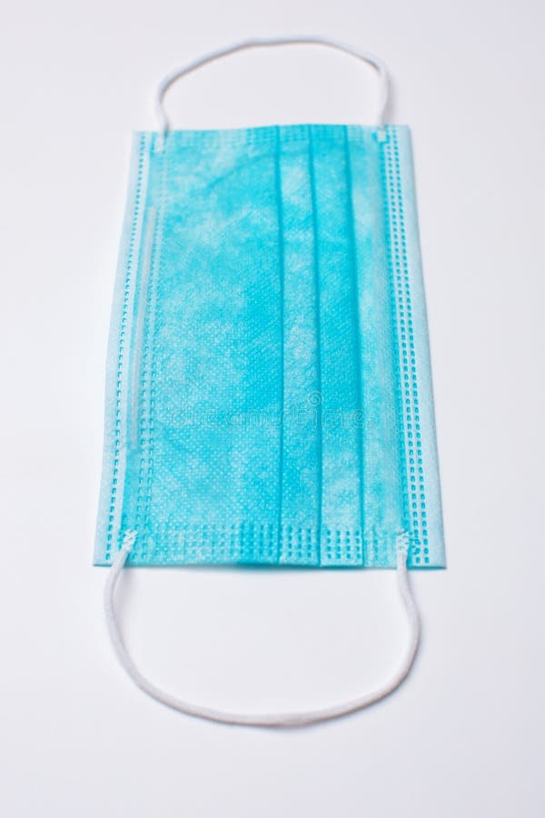 Surgical Mask Displayed on White Surface Side View Stock Photo - Image ...