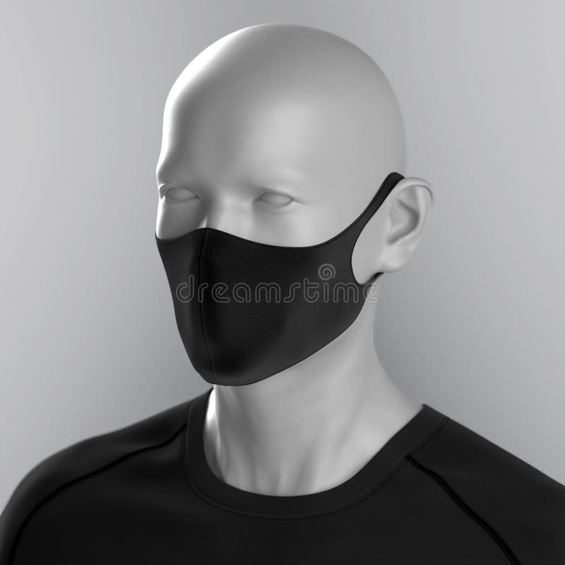 Surgical Mask Mockup, Banner, Poster 3d Rendered High Quality High ...