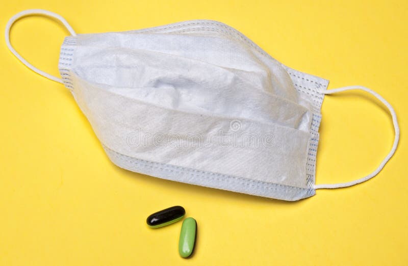 Surgical Mask with Pills stock photo. Image of surgical - 14140908