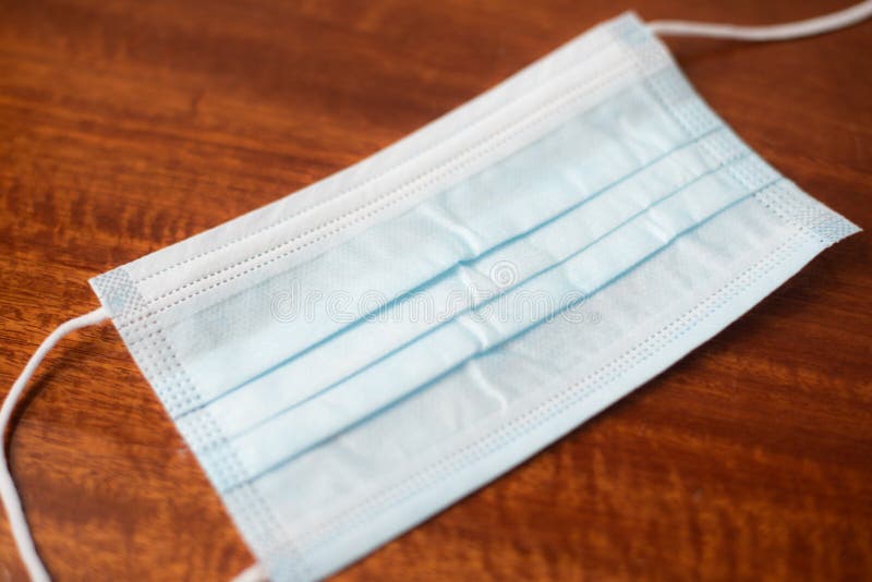 Surgical Mask on Wood Texture Stock Image - Image of industrial, macro ...