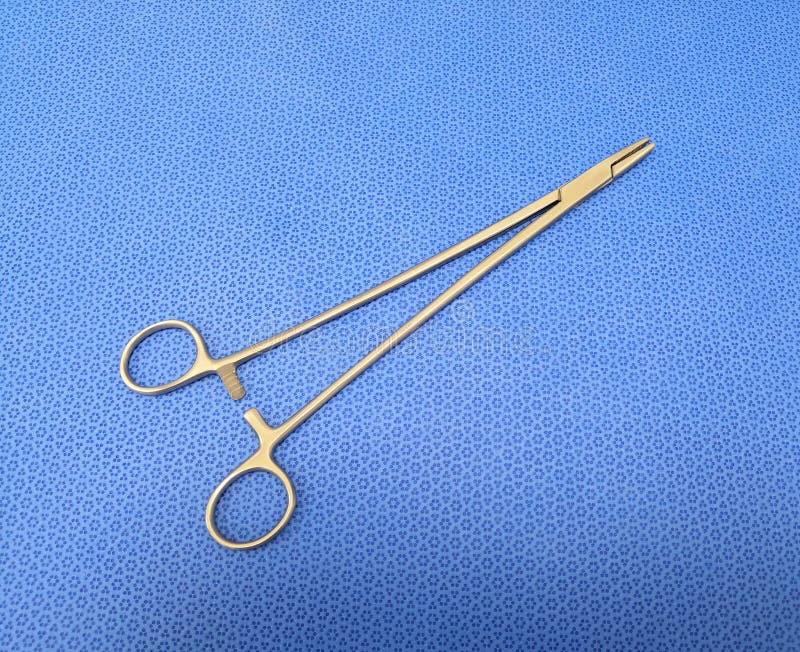 Surgical Needle Holder stock image. Image of wound, doctor - 140311543