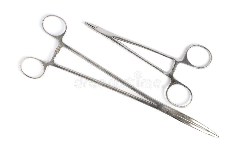 Needle Holders with Suture and Scissors Stock Image - Image of tools ...