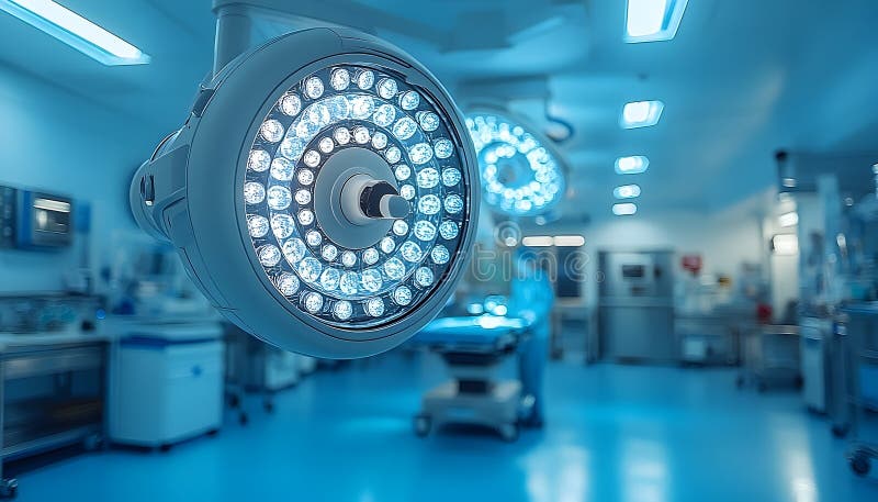 Surgical Light in Operating Room Stock Illustration - Illustration of ...