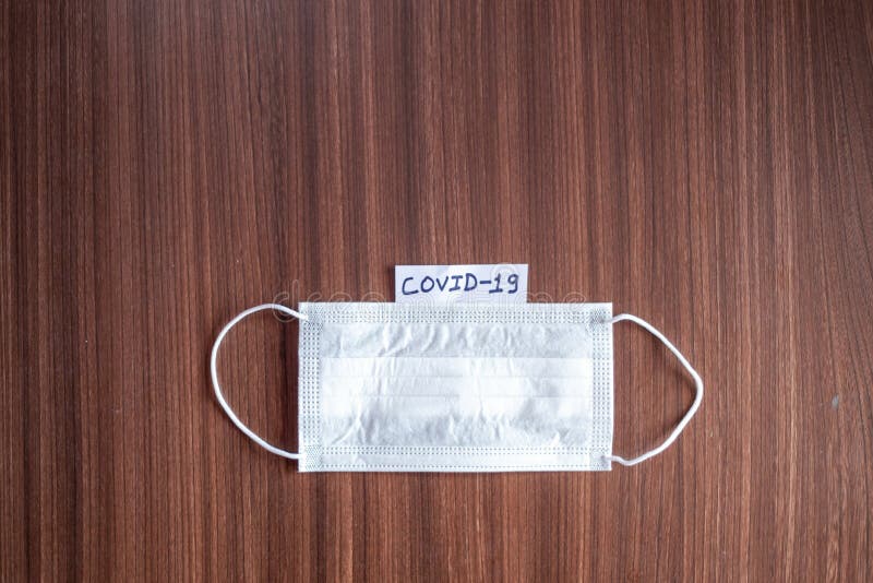 Surgical Paper Mask. Disposable Paper Mask Placed on the Table with ...