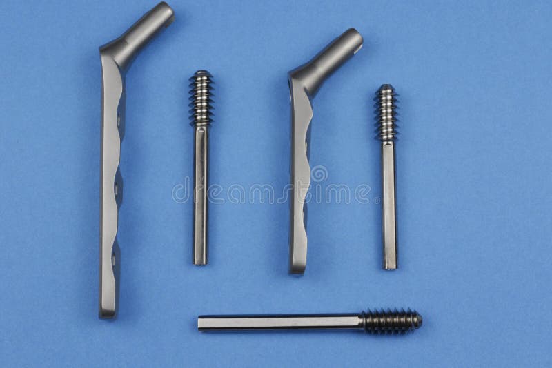 Surgical Plates in Traumatology for Treatment Bone Fracture Stock Photo ...