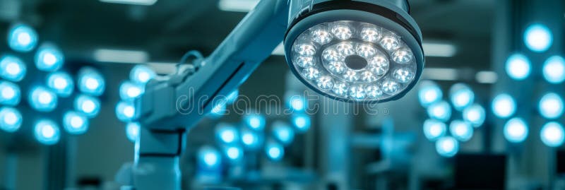 Surgical Precision Advanced Robotic Arm with Surgical Light in a Modern ...