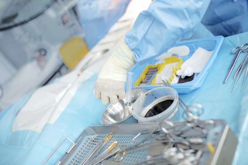 Surgical Process in the Intensive Care Unit Stock Photo - Image of ...