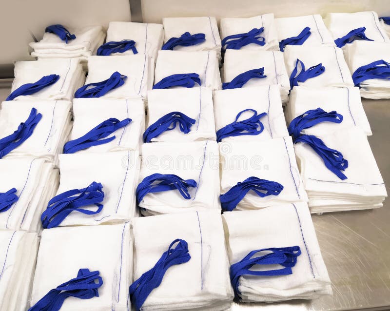 Surgical Raytec Sponges Folded Stock Image - Image of surgical, clean ...