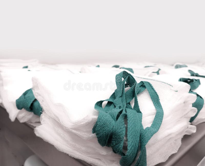 Surgical Raytec Sponges Folded Stock Image - Image of surgeries, doctor ...