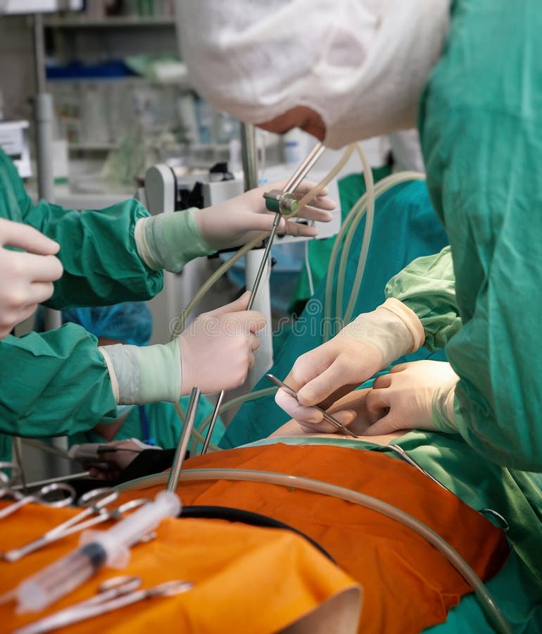 Surgical Room during the Operation Stock Photo - Image of laparoscope ...