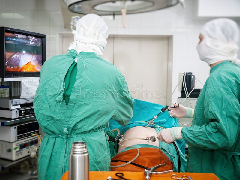 Surgical Room during the Operation Stock Photo - Image of endoscopy ...