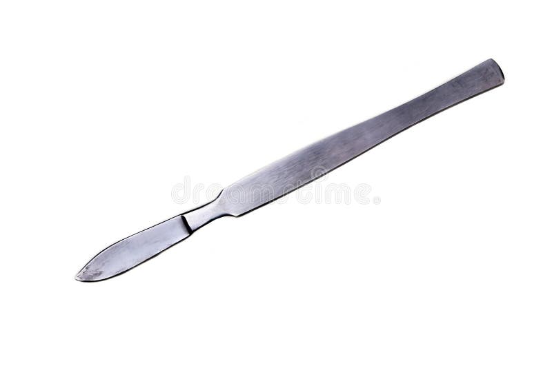 Scalpel isolated on white stock photo. Image of health - 124464484