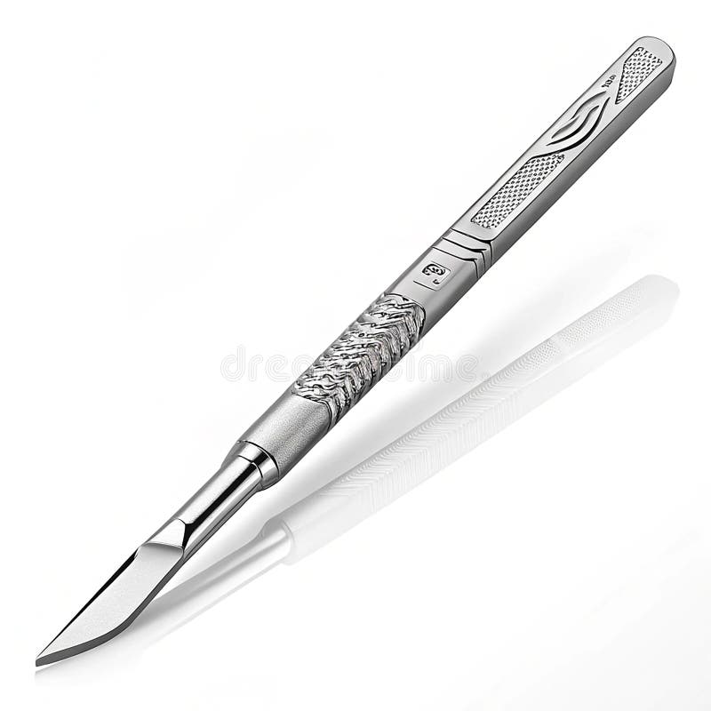 Surgical Scalpel with Sharp Blade Stock Illustration - Illustration of ...