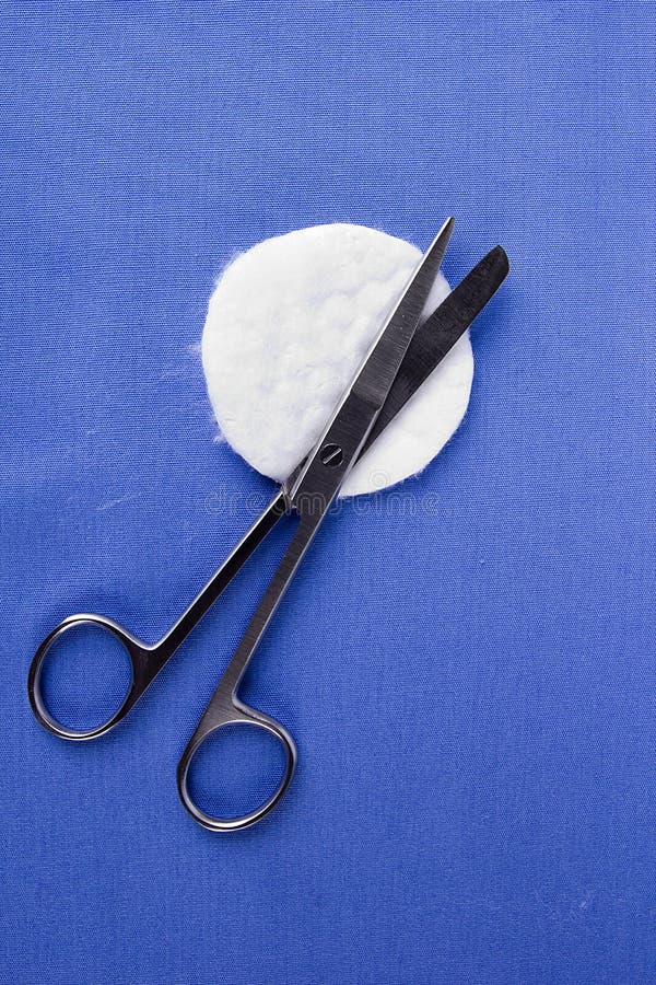 Surgical scissors stock photo. Image of sterile, cotton - 34694172