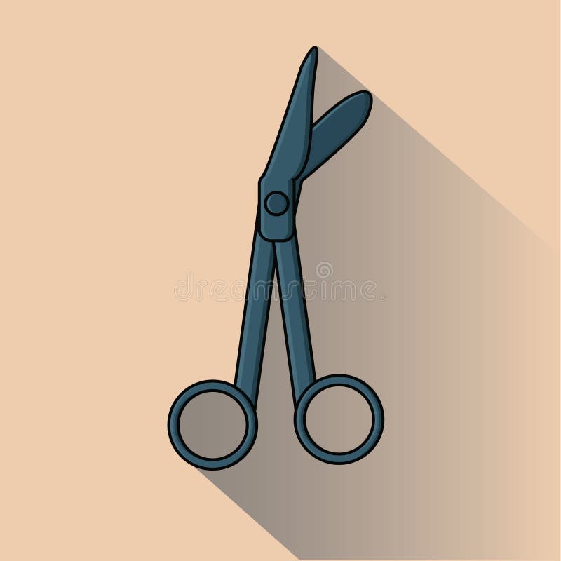 Surgical Scissors. Vector Illustration Decorative Design Stock Vector ...