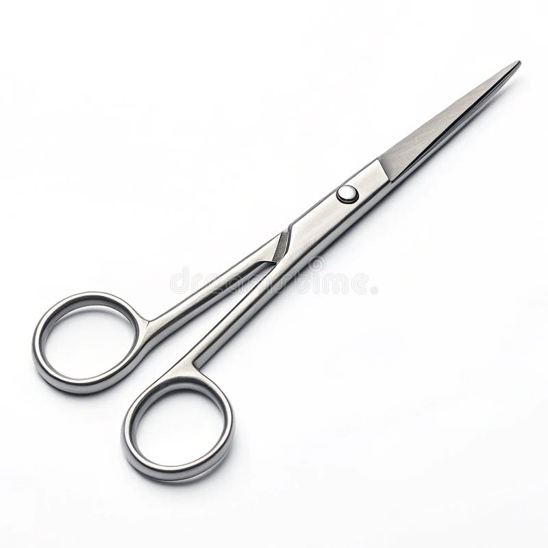 Surgical Scissors on White Background Stock Illustration - Illustration ...