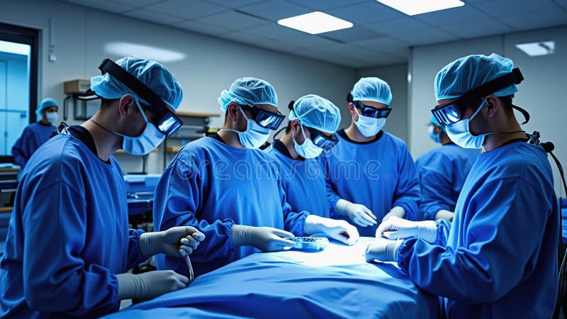 Surgical Team Conducting Operation in Modern Operating Room Stock ...