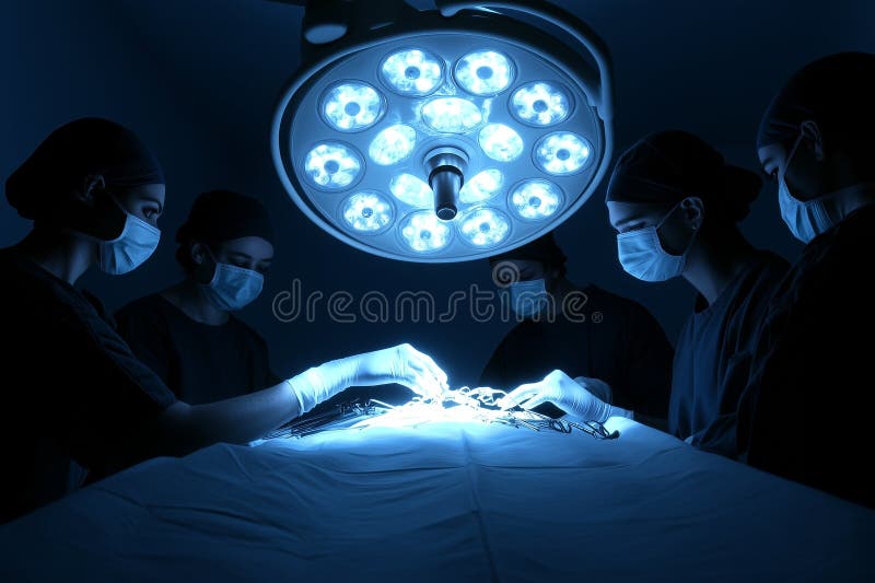 Surgical Team Performing Operation in Modern Operating Room with ...