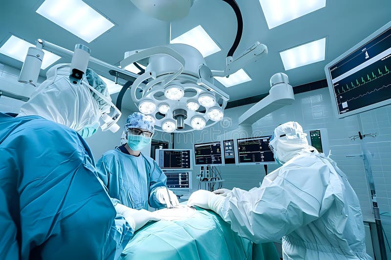 Surgical Team Performs a Complex Procedure in a Modern Operating Room ...