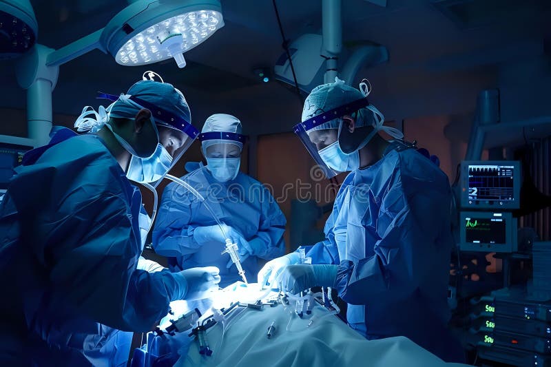 Surgical Team Performs a Complex Procedure with Precision and Skill in ...