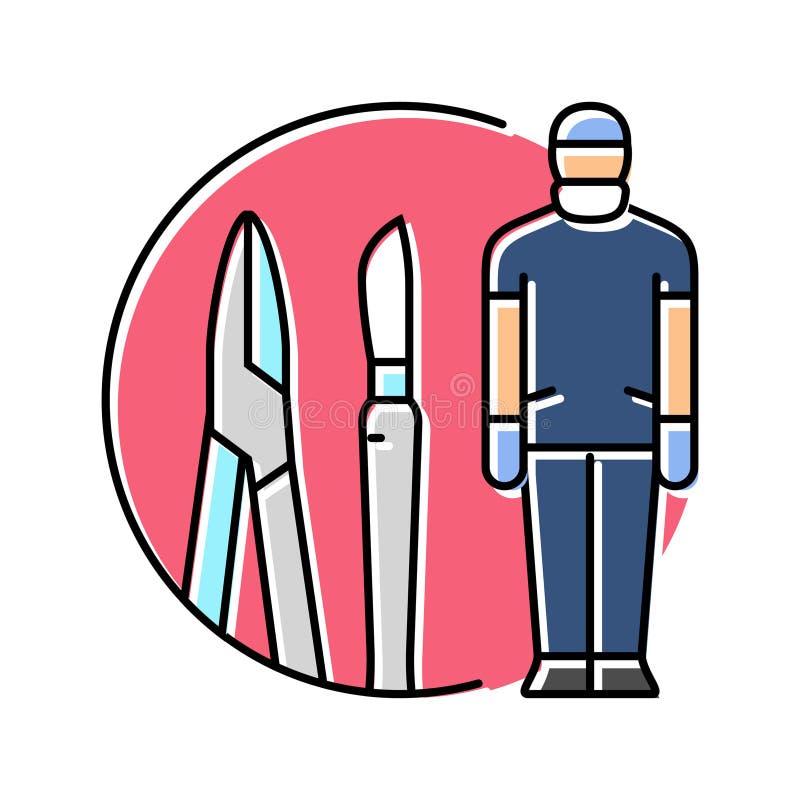 Surgical Technician Instruments Color Icon Vector Illustration Stock ...