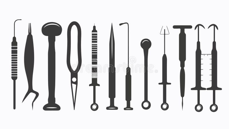 Surgical Tool Icon Silhouette Vector on White Background Stock Vector ...