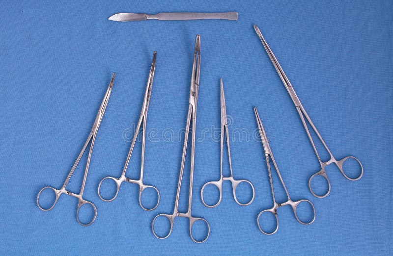 Surgical Tools on the Table before the Operation Stock Image - Image of ...