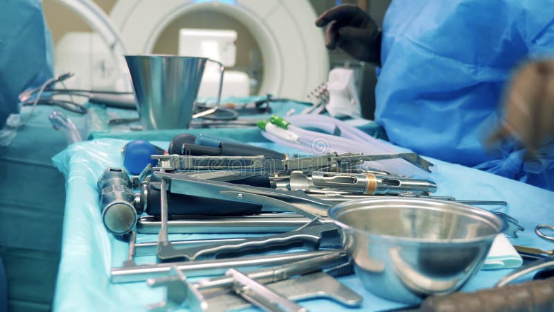 Surgical Tools Used by a Doctor during Surgery Stock Video - Video of ...