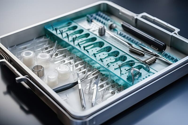 Surgical Tray with Instruments Arranged in Precise Order for ...