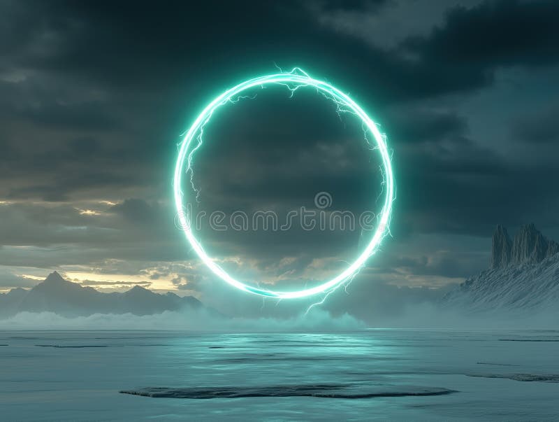 Surging Power: a Green Lightning Explosion Stock Illustration ...