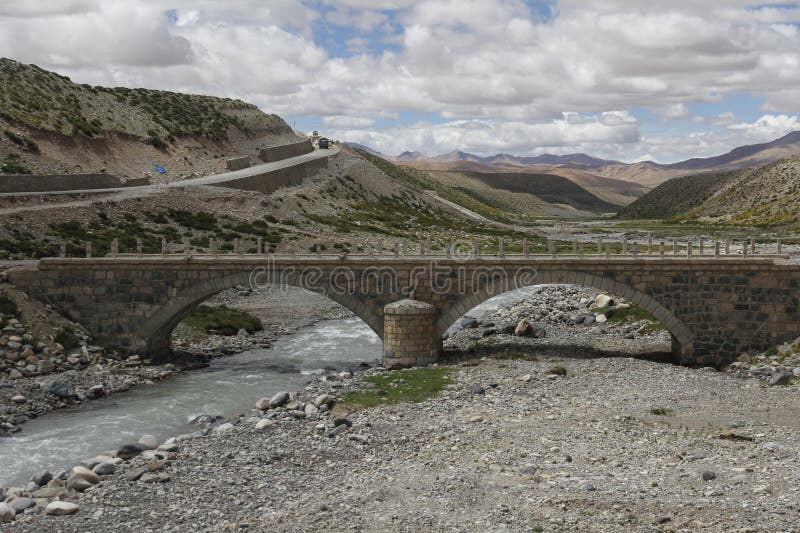 A Surging River Under the Bridge Stock Image - Image of spring, barren ...