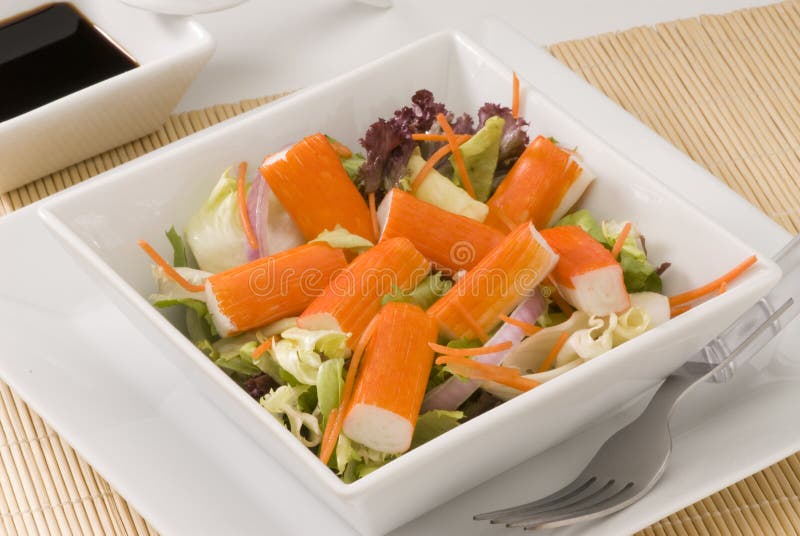 Surimi salad. stock image. Image of prepared, salad, seafood - 14090727