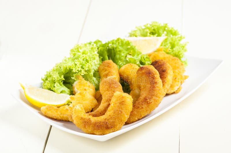 Surimi shrimp stock photo. Image of seafood, table, white - 64819396