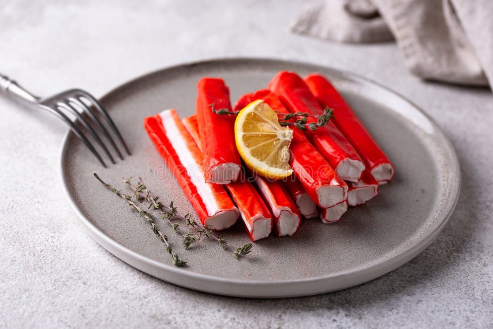 Surimi Sticks from Crab Meat Stock Image - Image of nutrition, surimi ...