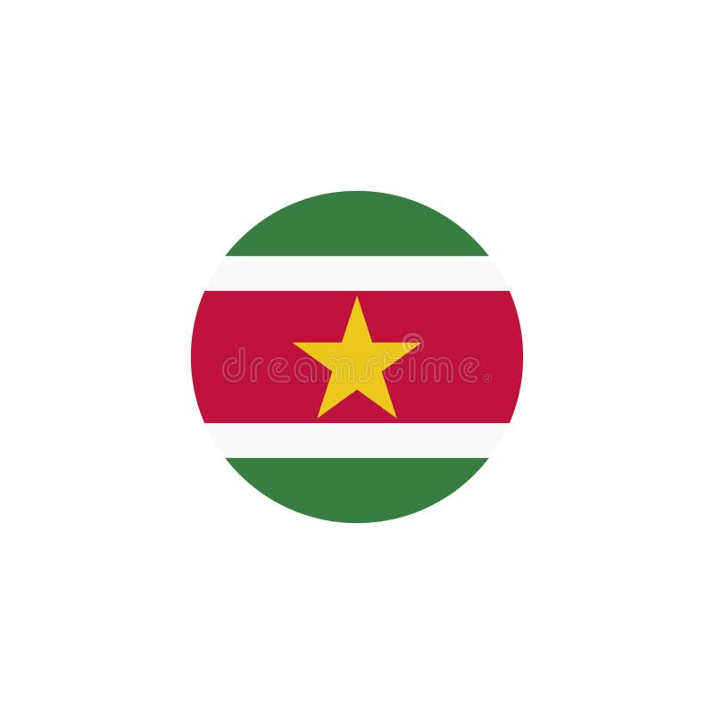 Suriname flag icon vector stock vector. Illustration of star - 310599808